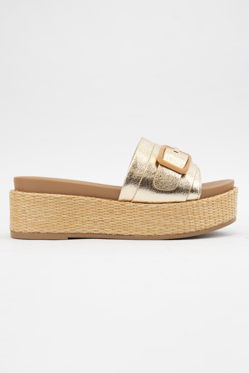 HAZEL GOLD PLATFORM SANDAL – Evelyn Lane Boutique
