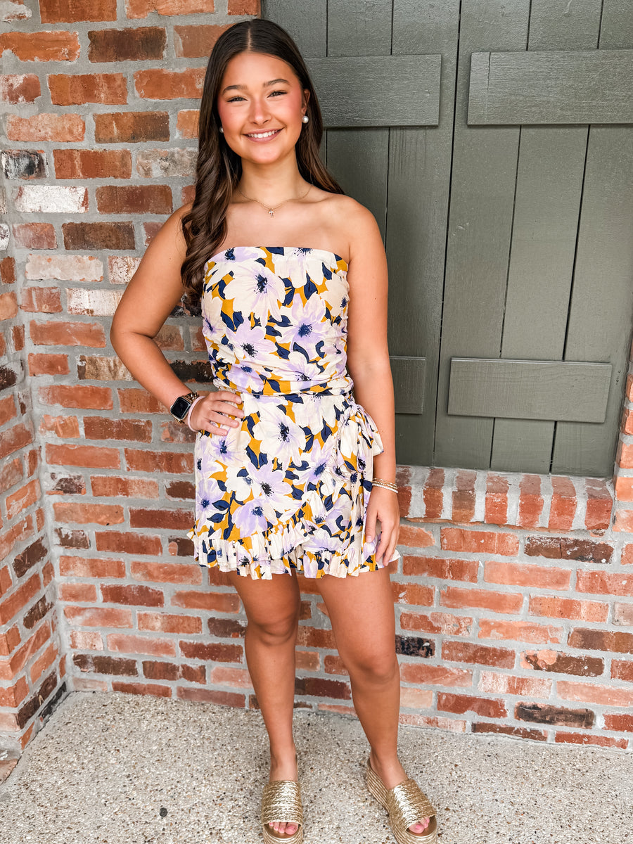 LAVENDER FLORAL RUFFLE ROMPER – Evelyn Lane Boutique